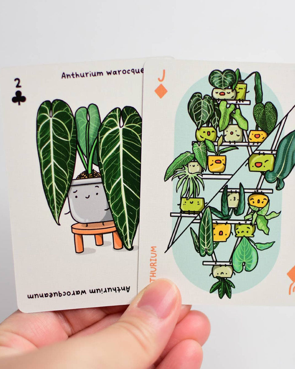 Full House of Plants Plant Lovers Kawaii Playing Cards – Prism Pear
