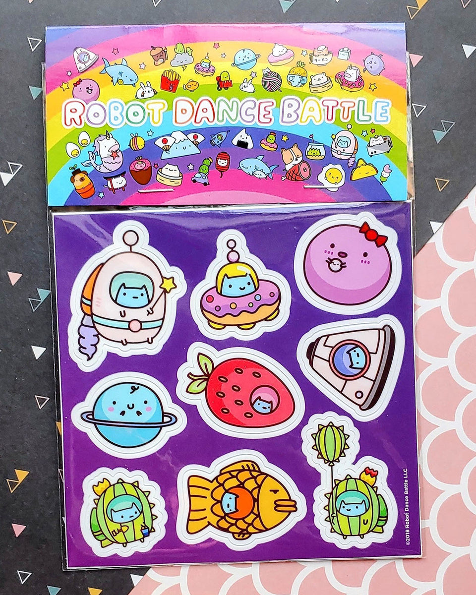 Commander Kitty Vinyl Sticker Sheet – Prism Pear